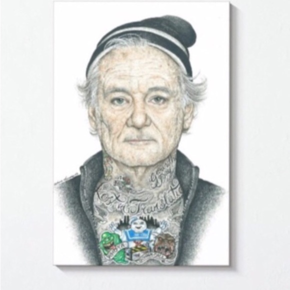 Inked Icons | Art | Euc Bill Murray Tattoo Canvas Inked Icons | Poshmark